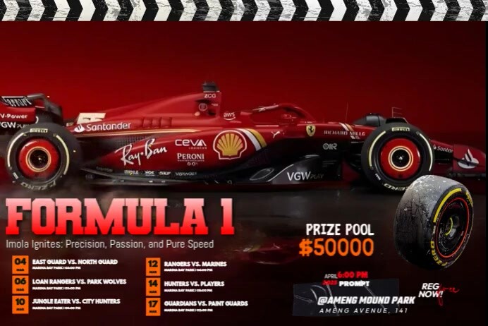Red Maximalist Formula 1 Grand Prix Event Poster Template | PosterMyWall