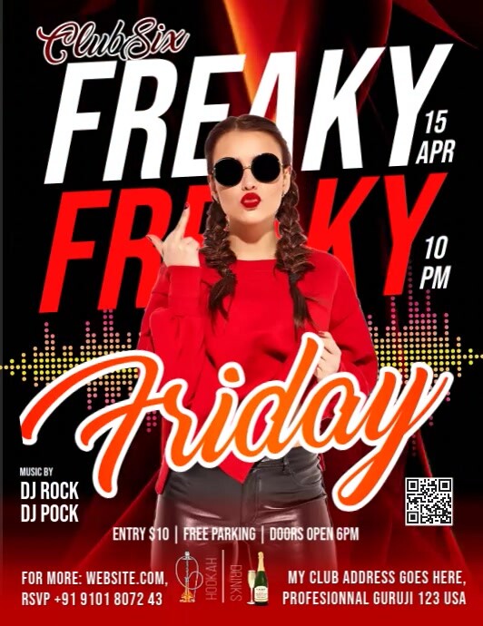 Copy of Red Maximalist Freaky Friday Flyer (us Letter) | PosterMyWall