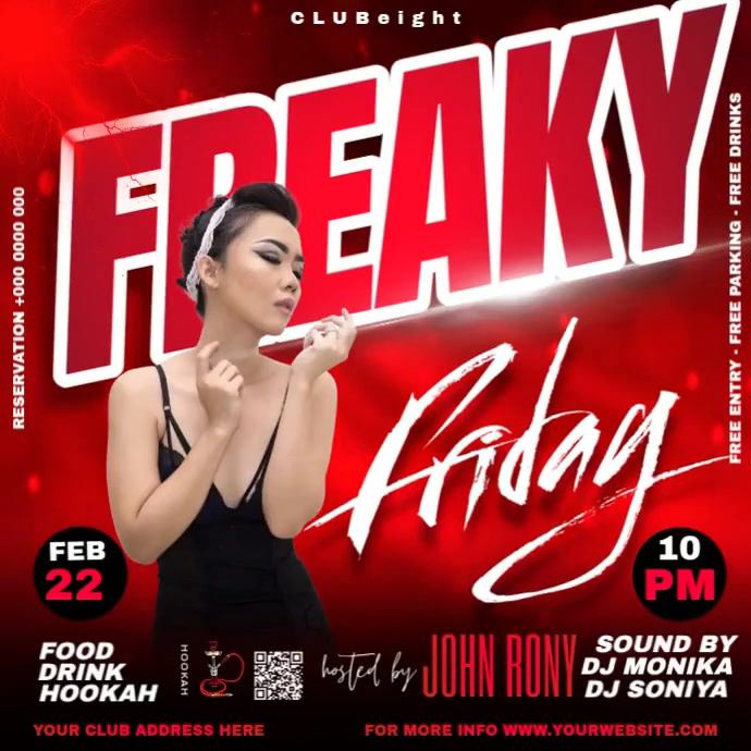 Red Maximalist Freaky Friday Instagram Post Template | PosterMyWall