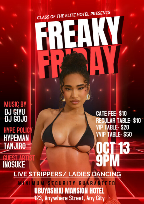 Copy of Red Maximalist Freaky Friday Party Flyer A4 | PosterMyWall