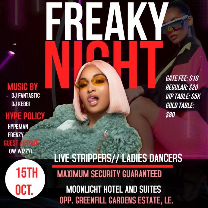 Red Maximalist Freaky Night Party Club Video Template | PosterMyWall