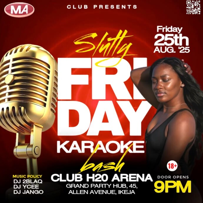 Copy of Red Maximalist Friday Karaoke Night Bash Instagram Post ...