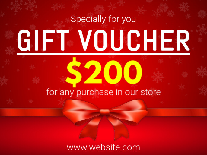 Copy of Red Maximalist Gift Voucher Presentation | PosterMyWall