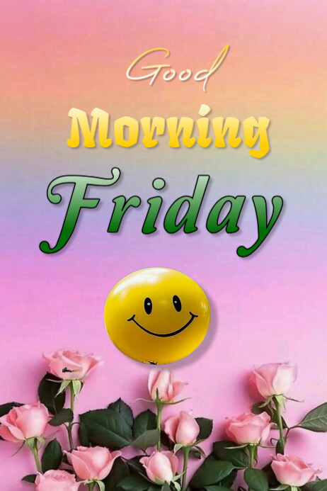 Copy of Red Maximalist Good Morning Friday Poster | PosterMyWall