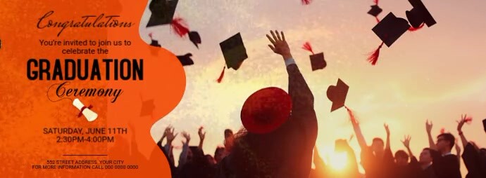 Copy of Red Maximalist Graduation Party Facebook Cover Photo | PosterMyWall