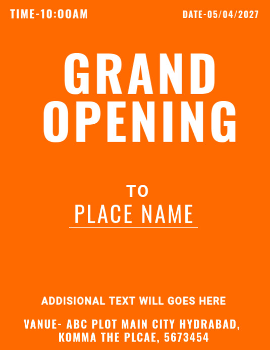 Red Maximalist Grand Opening Ad Flyer (us Letter) Template | PosterMyWall