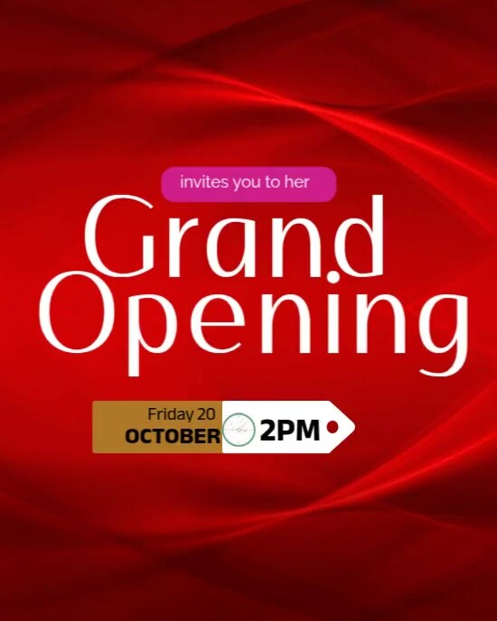 Red Maximalist Grand Opening Grand Opening Flyer Store Opening Flyer ...