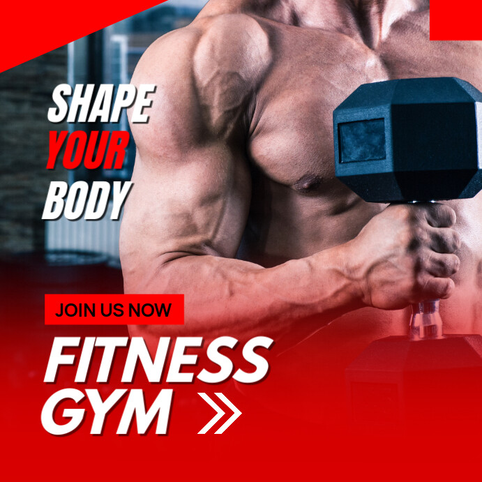 Red Maximalist Gym And Fitness Instagram Post Template | PosterMyWall