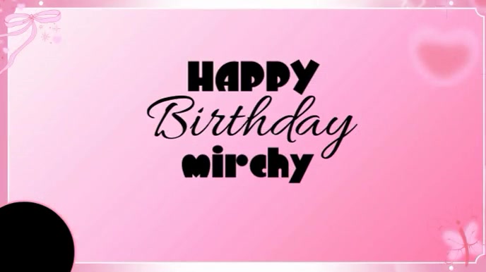 Plantilla de Red Maximalist Happy Birthday Digital Display (16:9 ...