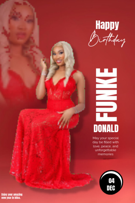 Copy of Red Maximalist Happy Birthday Templates Poster | PosterMyWall