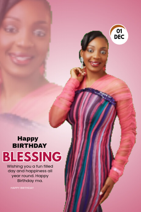 Red Maximalist Happy Birthday Templates Poster | PosterMyWall