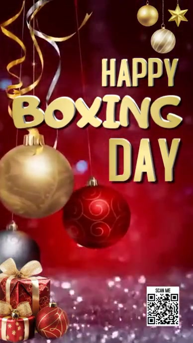 Red Maximalist Happy Boxing Day – Festive Holiday Sale Instagram Reel ...