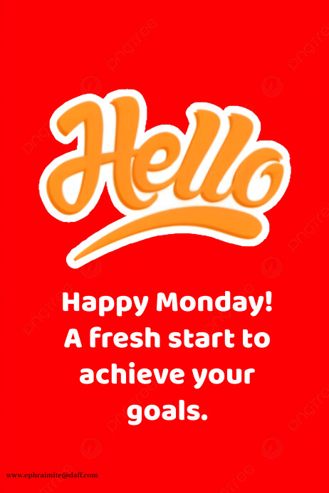 Copy of Red Maximalist Happy Monday Poster | PosterMyWall