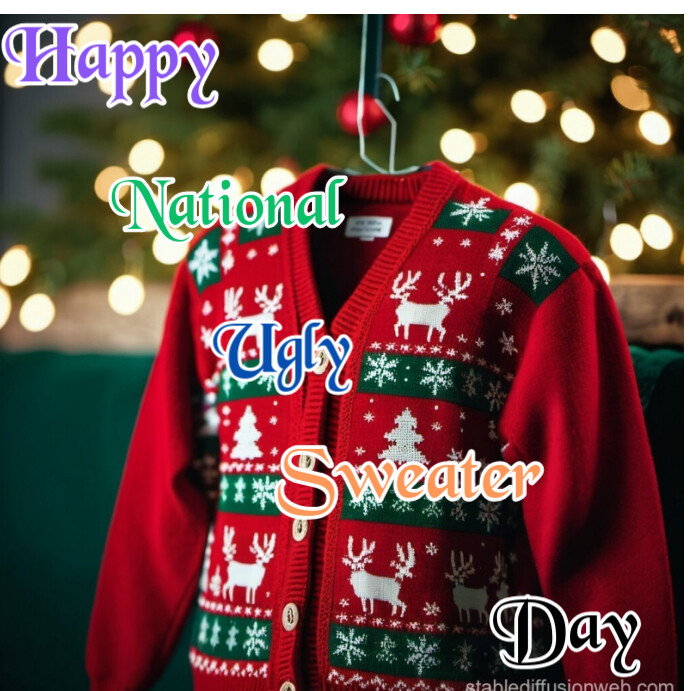Copy of Red Maximalist Happy National Ugly Sweater Day Instagram Post ...