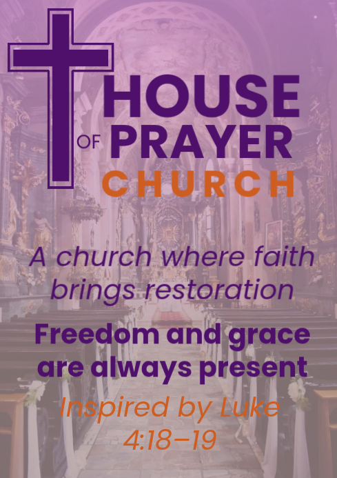 Red Maximalist House Prayer A4 Template | PosterMyWall