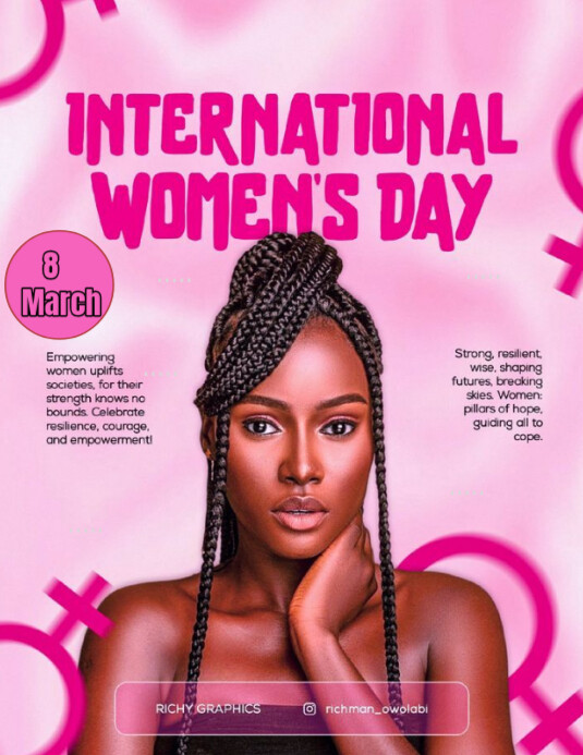 Copy of Red Maximalist International Women's Day Flyer (us Letter ...