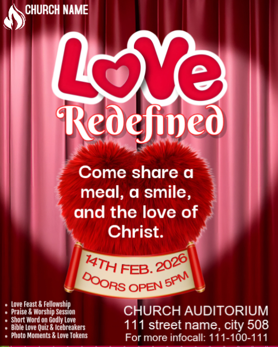 Plantilla de Red Maximalist Love Feast Instagram Portrait | PosterMyWall