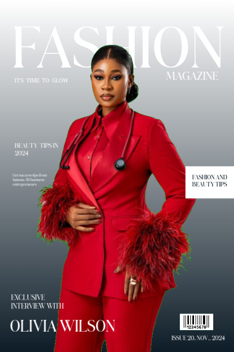 Copy of Red Maximalist Magazine Cover Model Poster | PosterMyWall