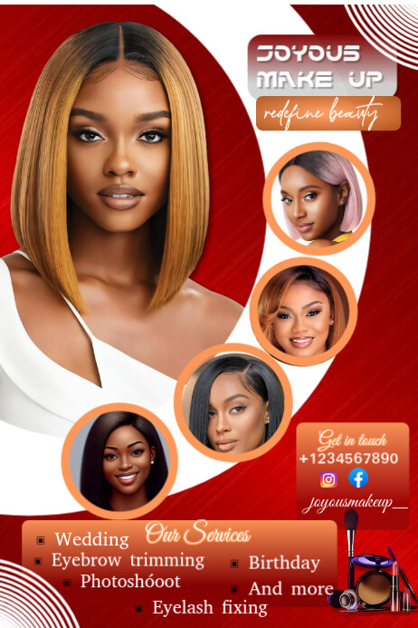 Copy of Red Maximalist Make Up Poster | PosterMyWall