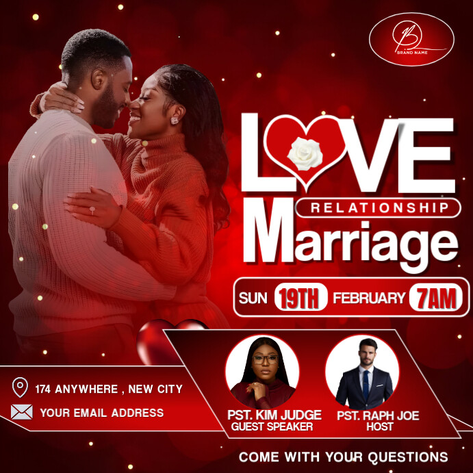 Copy of Red Maximalist Marriage Seminar Flyer Instagram Post | PosterMyWall