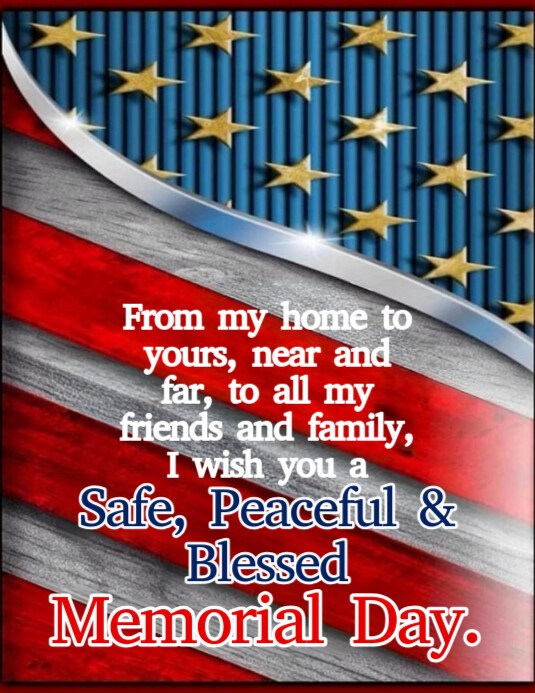 Copy of Red Maximalist Memorial Day Greeting Card Flyer (us Letter) | PosterMyWall