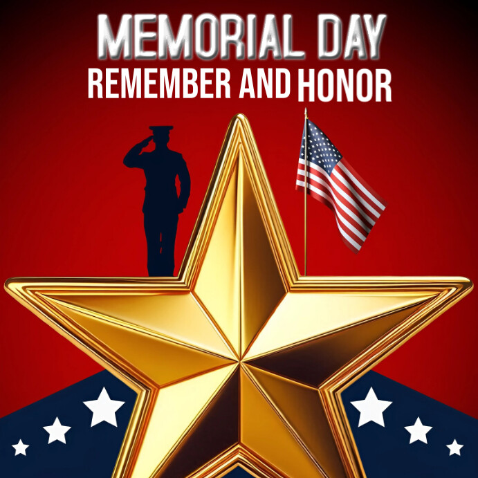 Copy of Red Maximalist Memorial Day Instagram Post | PosterMyWall