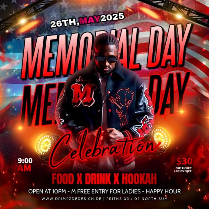 Copy of Red Maximalist Memorial Day Instagram Post | PosterMyWall