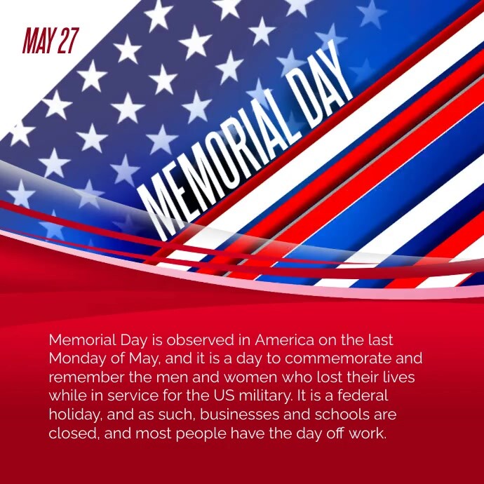 Red Maximalist Memorial Day Instagram Video Template | PosterMyWall