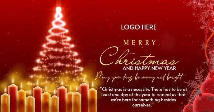 Red Maximalist Merry Christma Facebook Shared Image Template | PosterMyWall