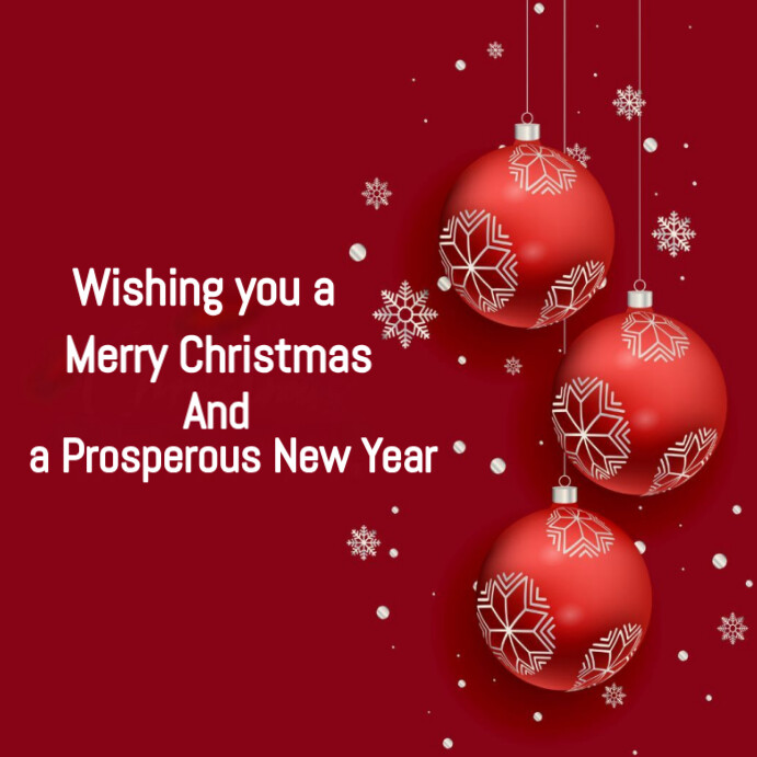 Plantilla de Red Maximalist Merry Christmas And Happy New Year Design ...