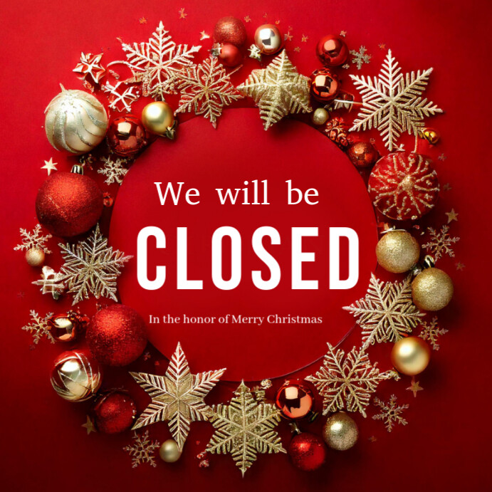 Copy of Red Maximalist Merry Christmas Day Closed Instagram Post ...