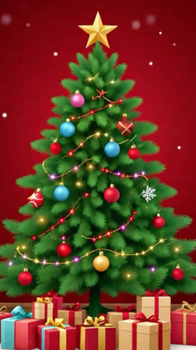 Red Maximalist Merry Christmas Instagram Story Template | PosterMyWall