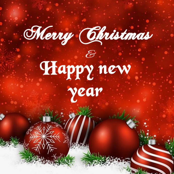 Red Maximalist Merry Christmas Logo Template | PosterMyWall