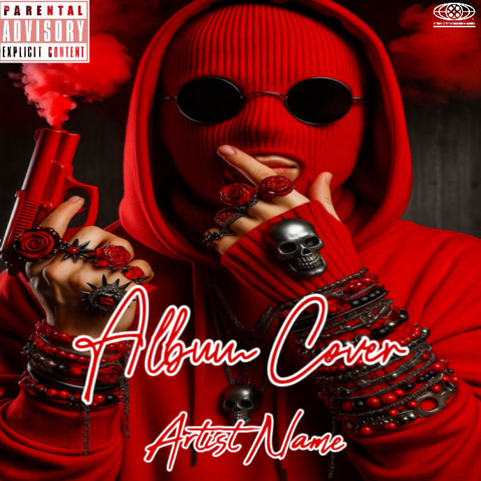 Red Maximalist Mixtape Album Cover Template | PosterMyWall