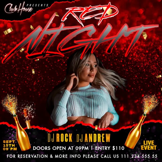 Copy of Red Maximalist Music Night Instagram Post | PosterMyWall