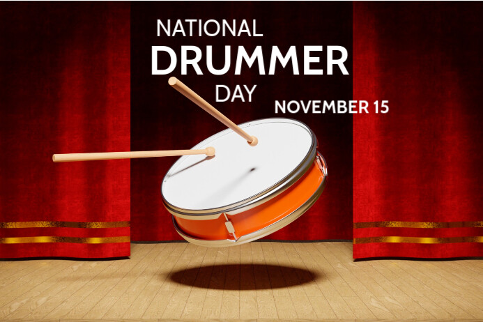 Copy of Red Maximalist National Drummer Day Poster | PosterMyWall