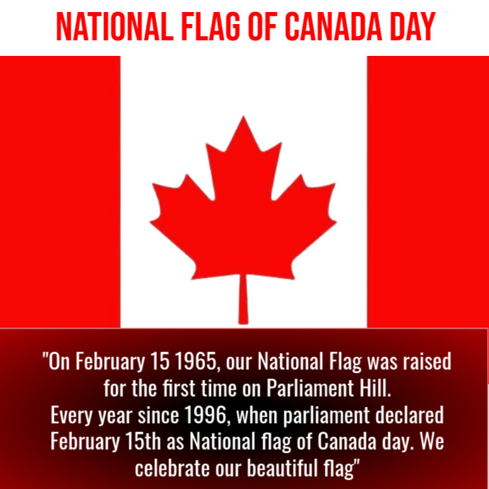 Copy of Red Maximalist National Flag Of Canada Day Instagram Post ...