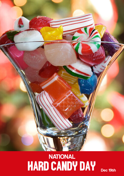 Red Maximalist National Hard Candy Day A4 Template | PosterMyWall
