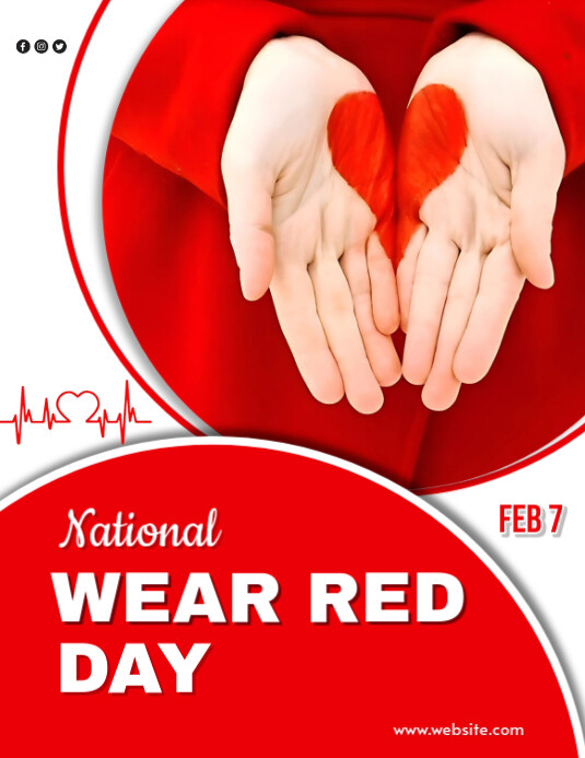 Copy of Red Maximalist National Wear Red Day Flyer (us Letter ...
