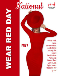 National Wear Red Day Flyer Template | PosterMyWall