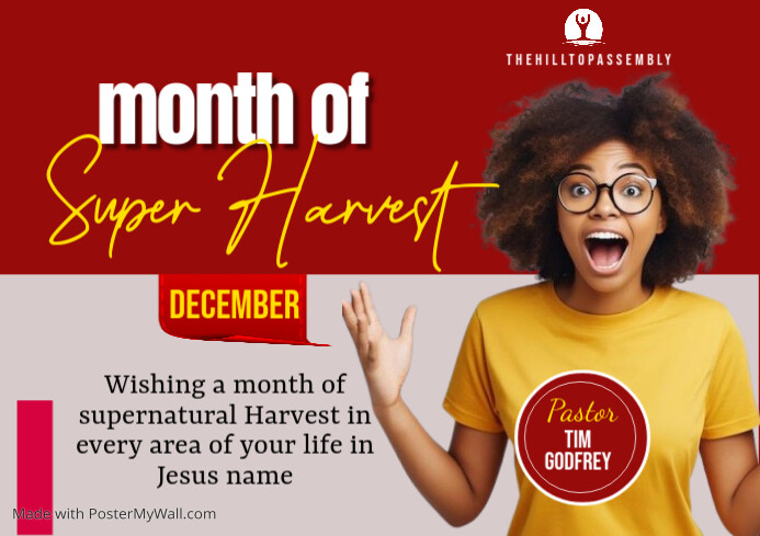 Red Maximalist New Month A4 Template | PosterMyWall