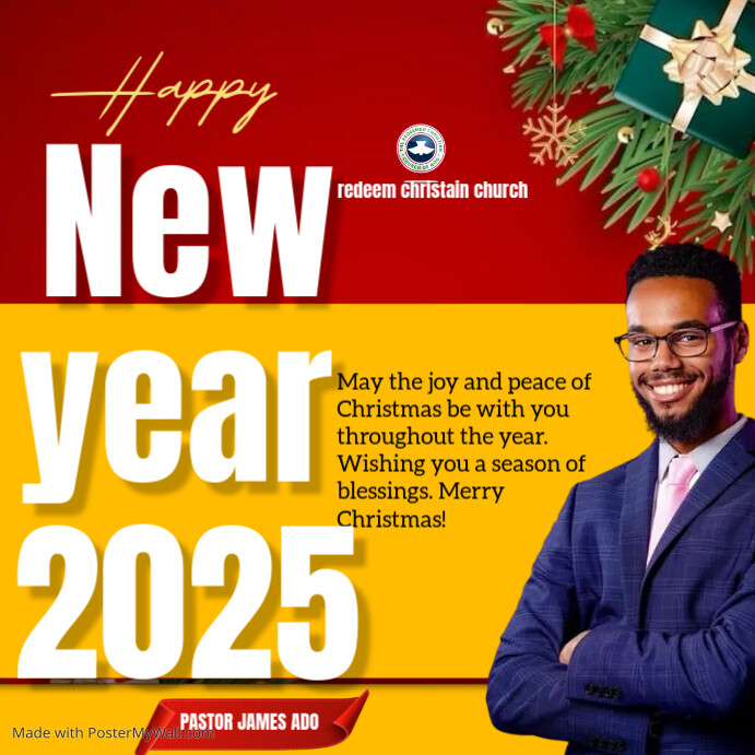 Red Maximalist New Year Instagram Post Template | PosterMyWall