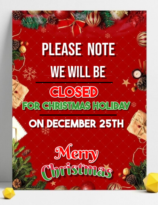 Red Maximalist Office Closure Customizable Template For Any Business ...