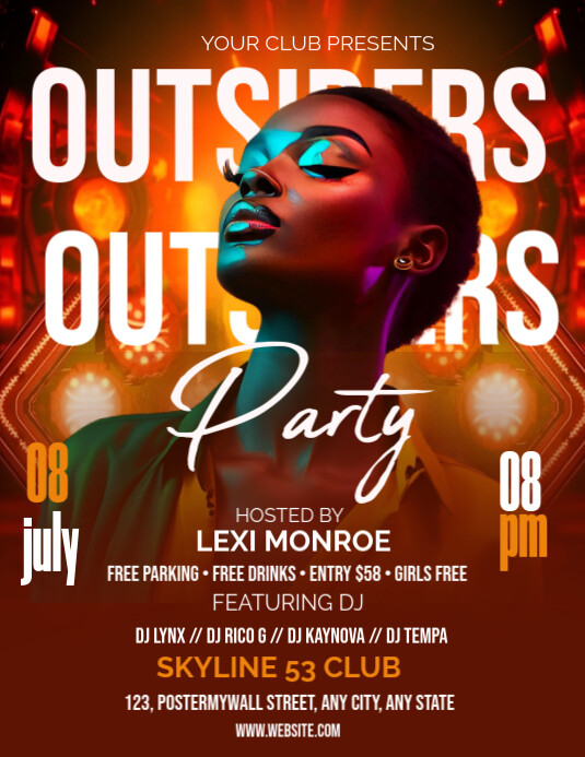 Copy of Red Maximalist Outsider Party Flyer (us Letter) | PosterMyWall