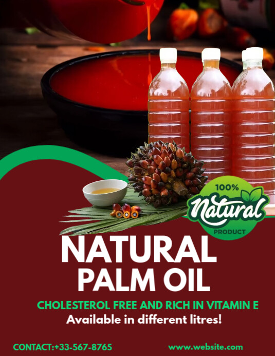 Red Maximalist Palm Oil Sales Flyer Flyer (us Letter) Template ...