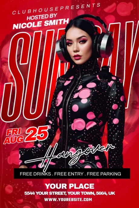 Red Maximalist Part Poster Template | PosterMyWall