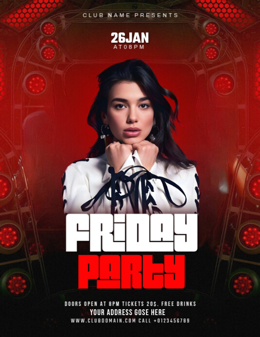 Red Maximalist Party Flyer Flyer (us Letter) Template | PosterMyWall