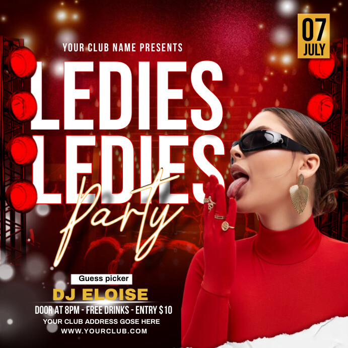 Plantilla de Red Maximalist Party Flyer Instagram Post | PosterMyWall