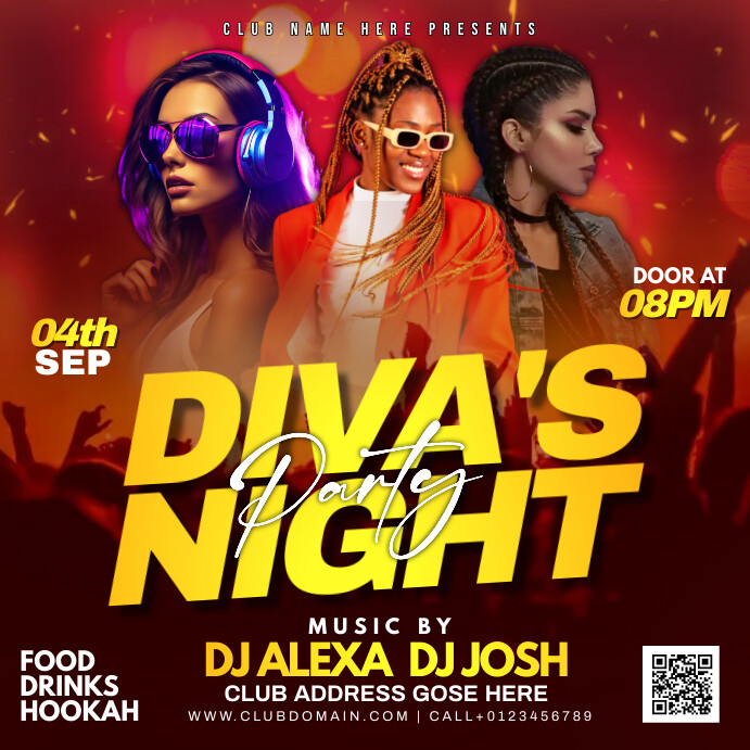 Plantilla de Red Maximalist Party Flyer Instagram Post | PosterMyWall