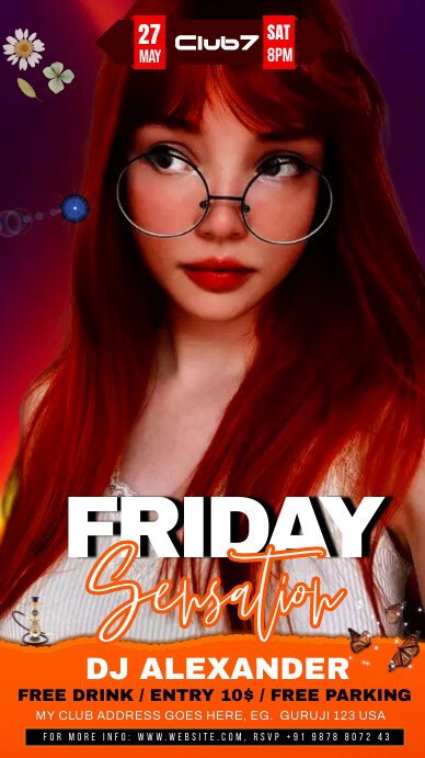 Red Maximalist Party Flyer Instagram Story Template | PosterMyWall